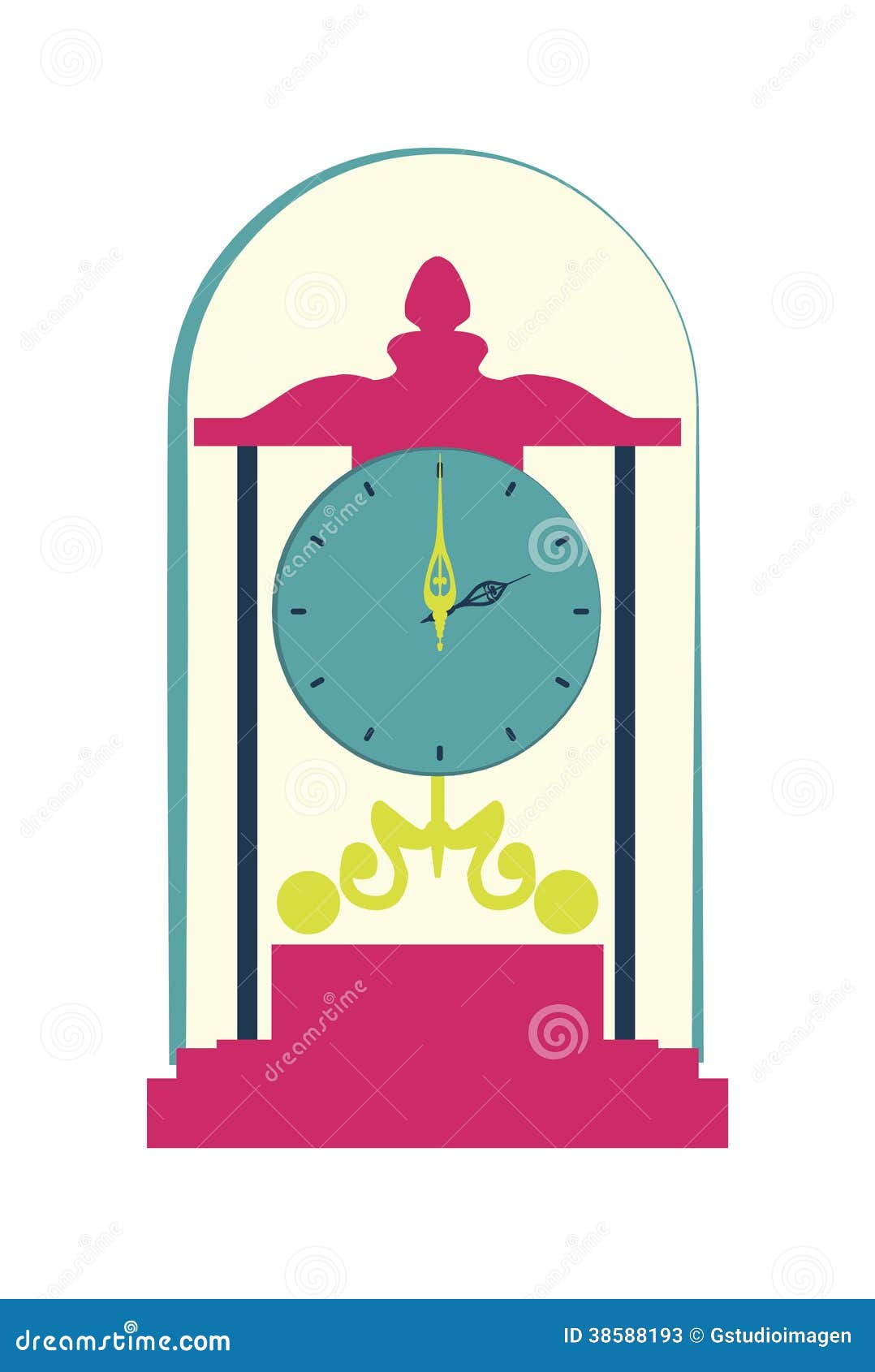 Clock design stock vector. Illustration of isolated, graphic - 38588193