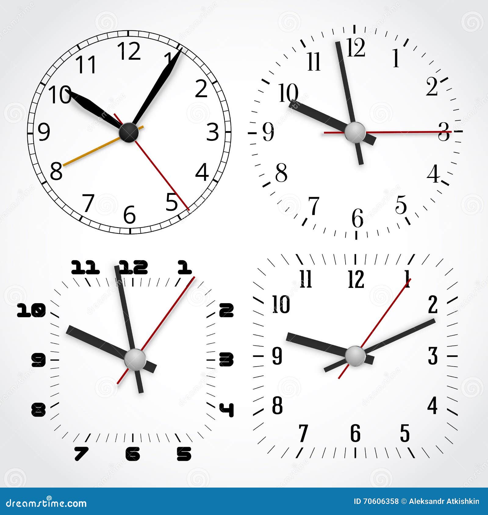 Clock design stock vector. Illustration of black, shape - 70606358