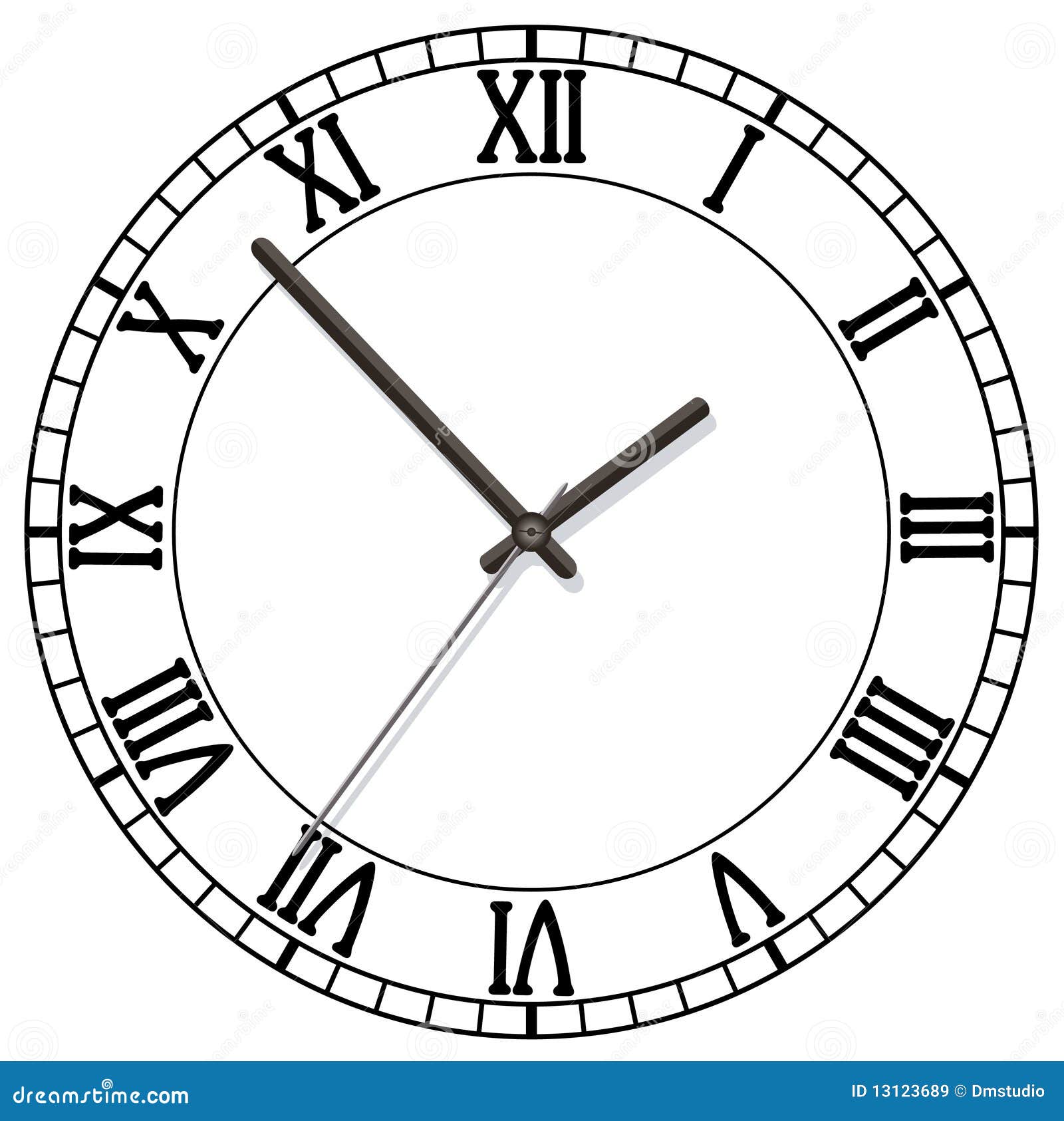 Clock Dial Black Rectangle Signs With Rounded Corners Cartoon Vector ...