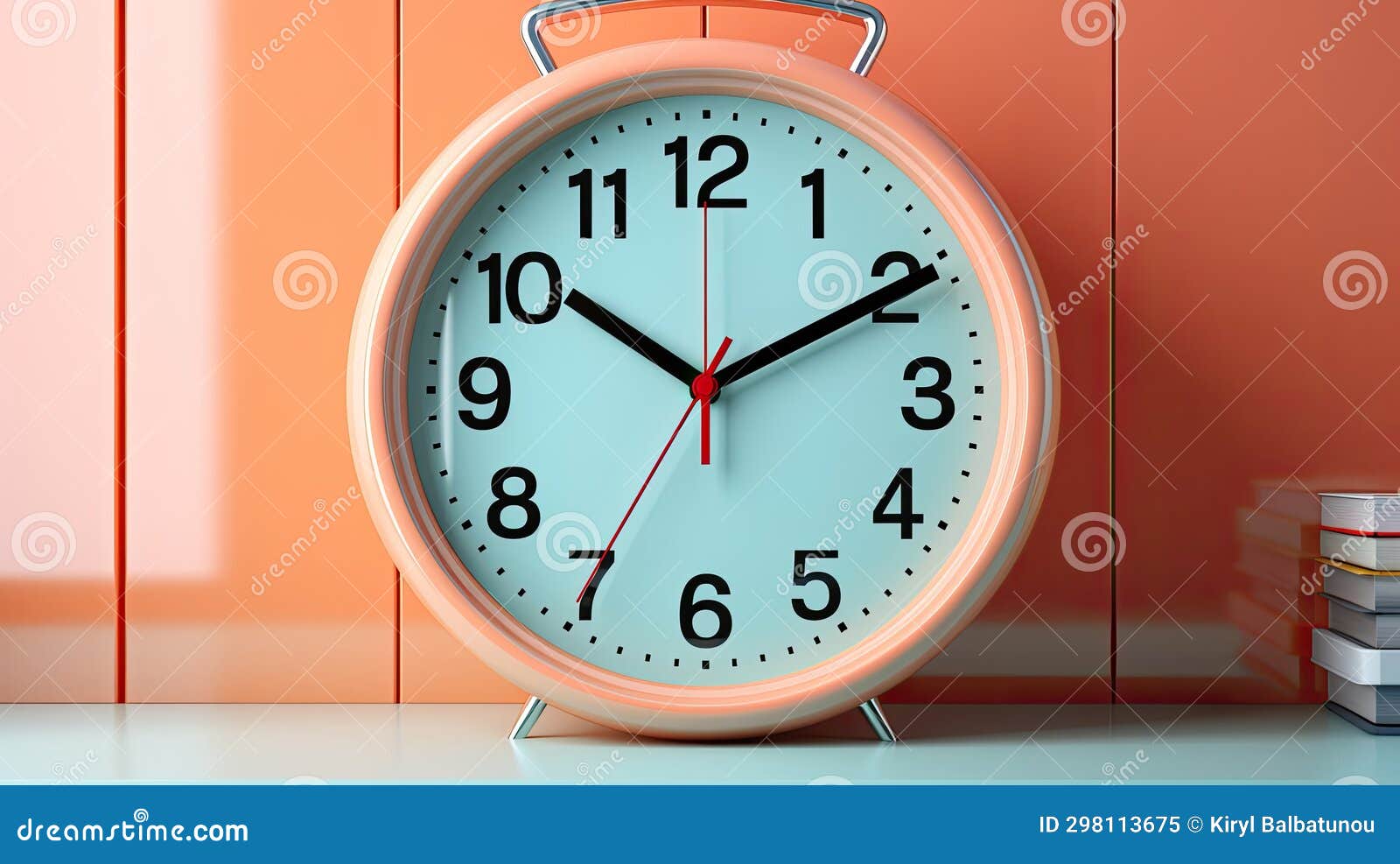 Clock with Dial with Arrows, Alarm Clock, Time and Punctuality Stock ...