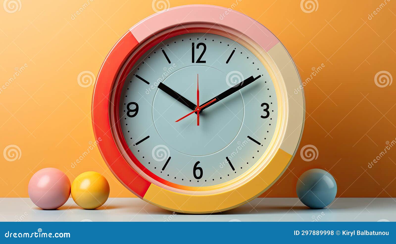 Clock with Dial with Arrows, Alarm Clock, Time and Punctuality Stock ...