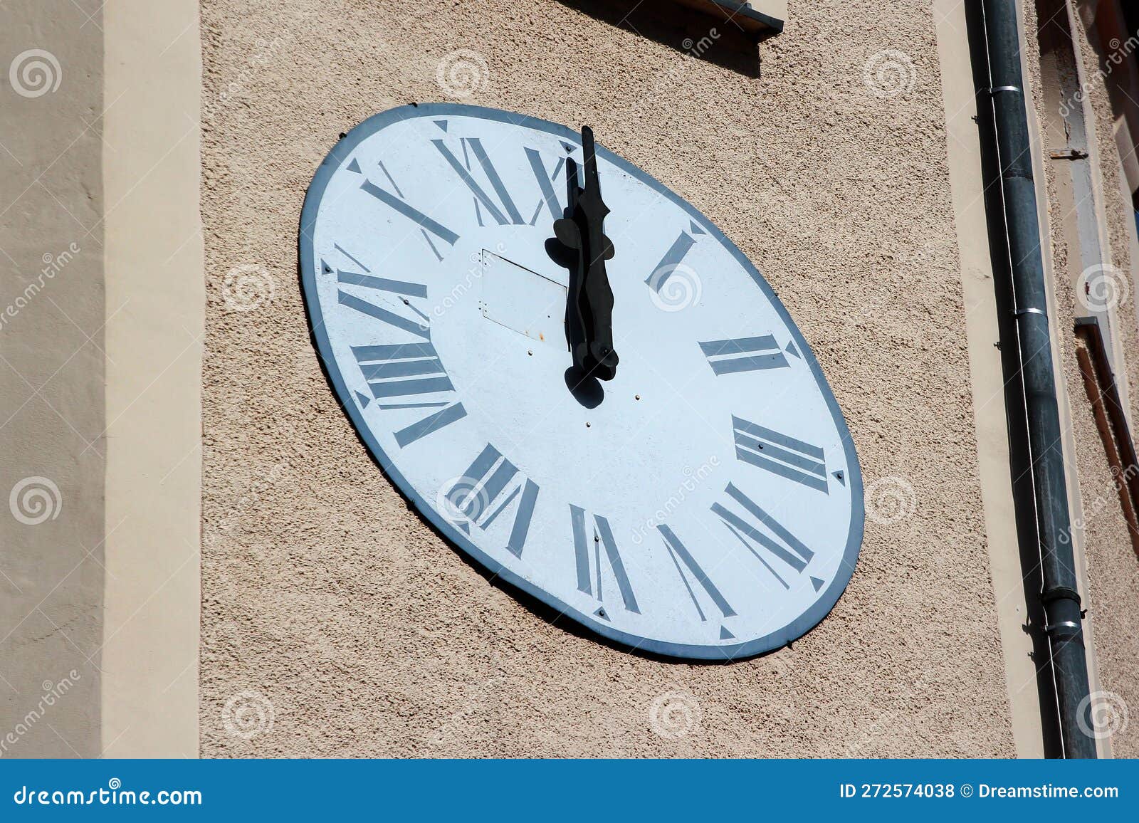 Clock Dial on a Bell Tower at Noon Stock Photo - Image of twelve, time ...