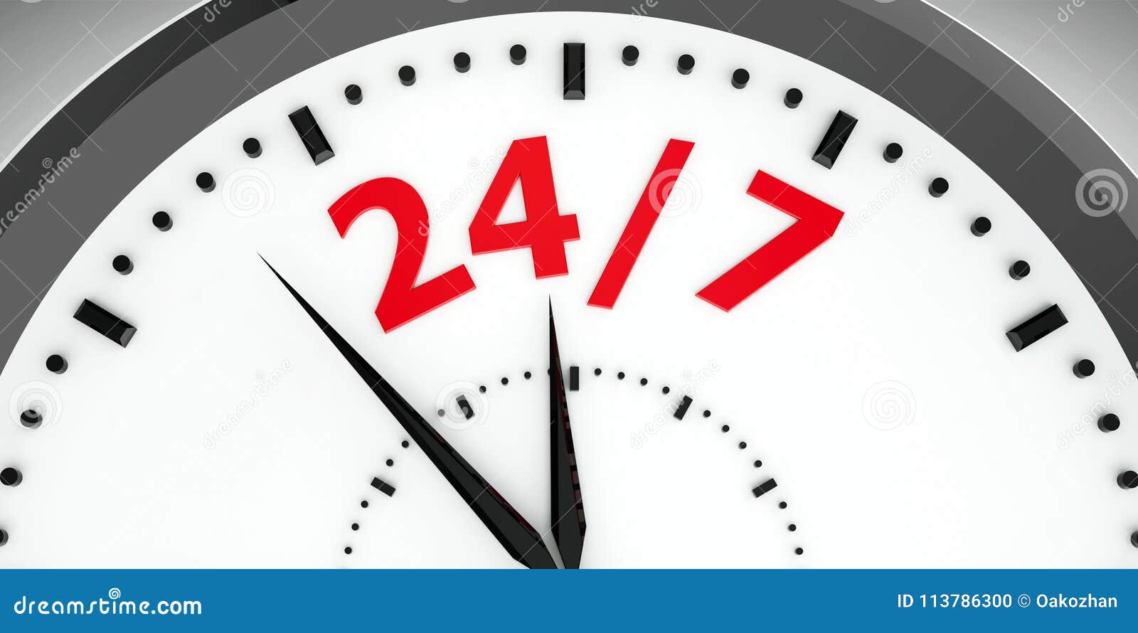 Clock dial 24/7 #3 stock illustration. Illustration of round - 113786300