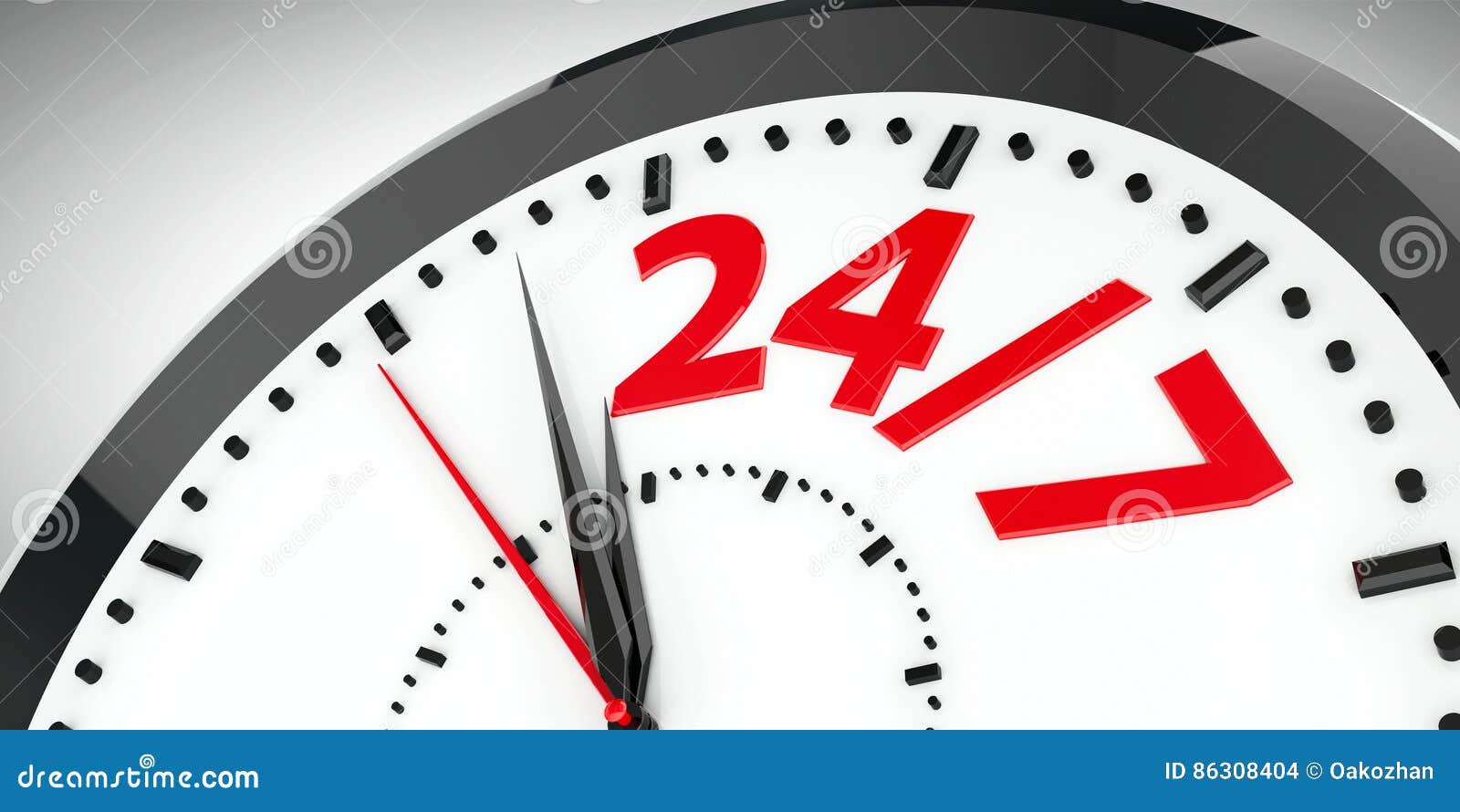 Clock dial 24/7 stock illustration. Illustration of countdown - 86308404