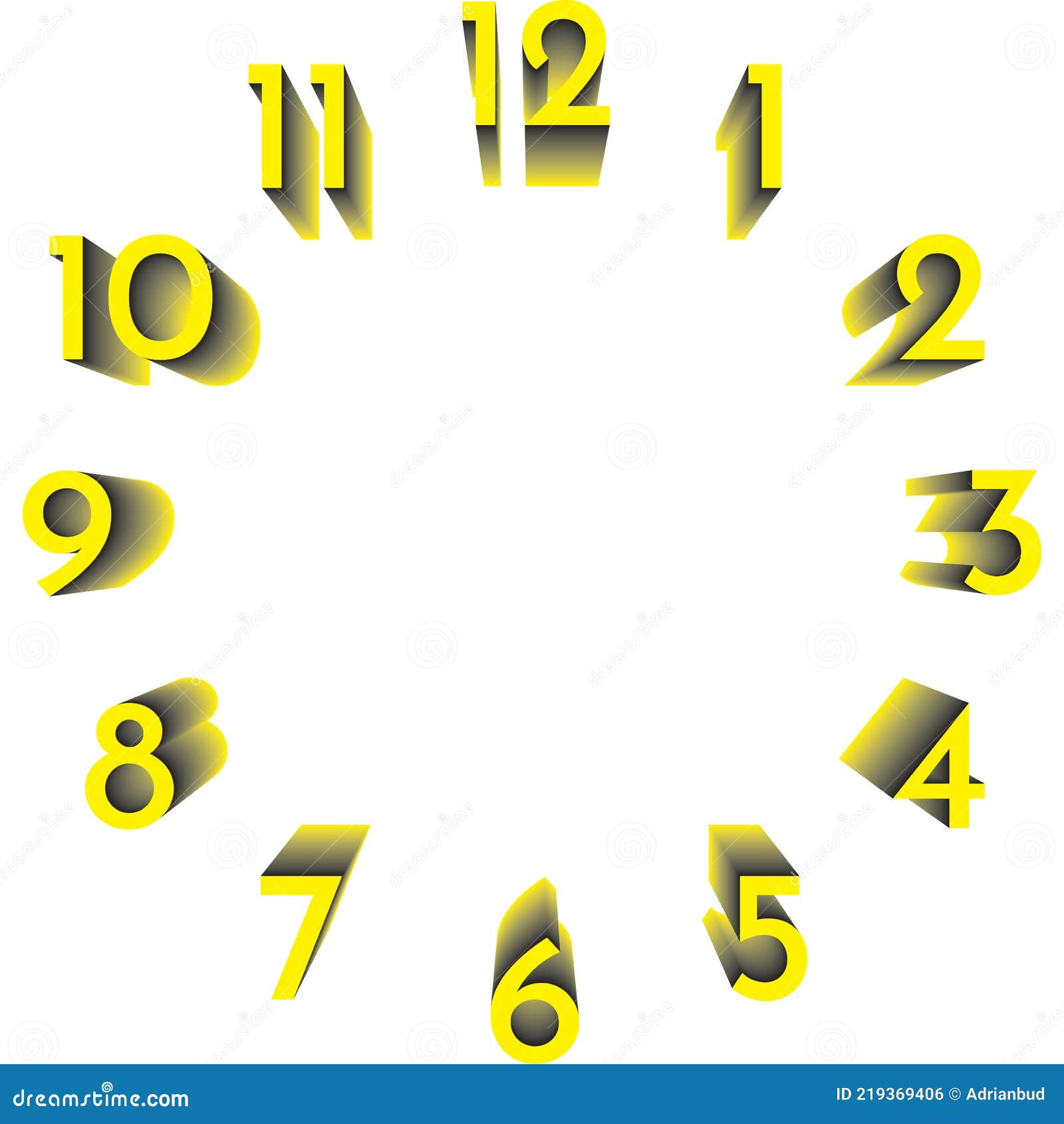 Clock Dial Color Yellow Black Gradient on Transparent Background Stock ...