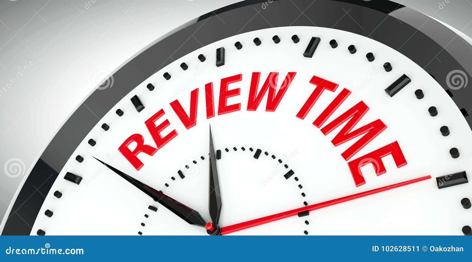 Review Time Clock Reminder Evaluation Assessment Stock Photography ...