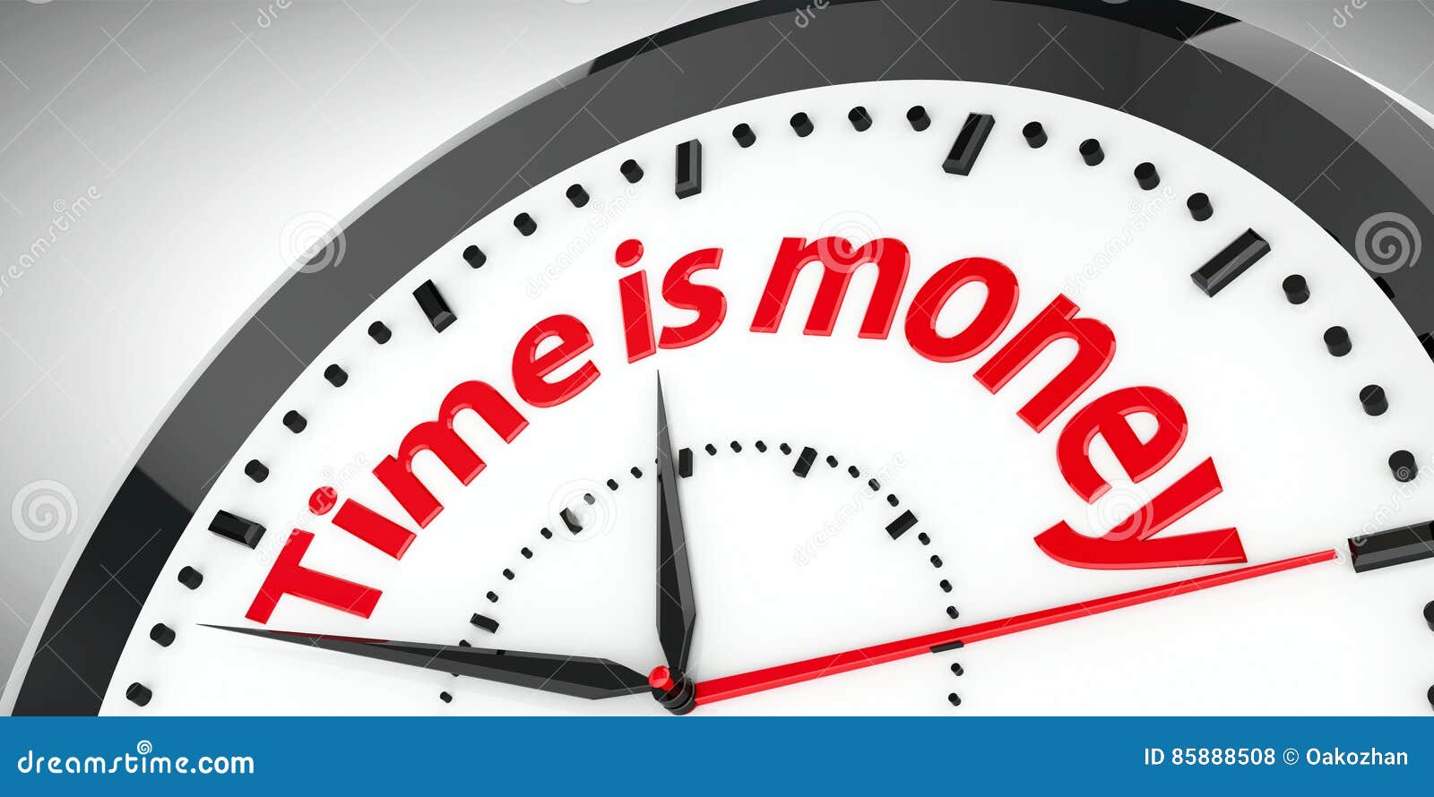 Clock dial Time is money stock illustration. Illustration of round ...
