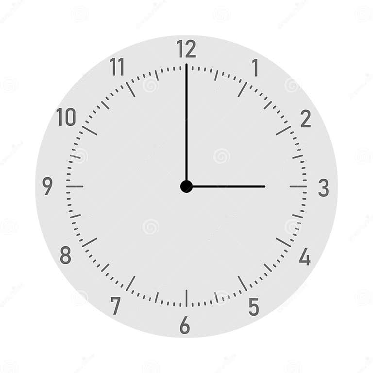 Clock Dial Vector. Precise and Simple Design, Minimalist Style, Black ...