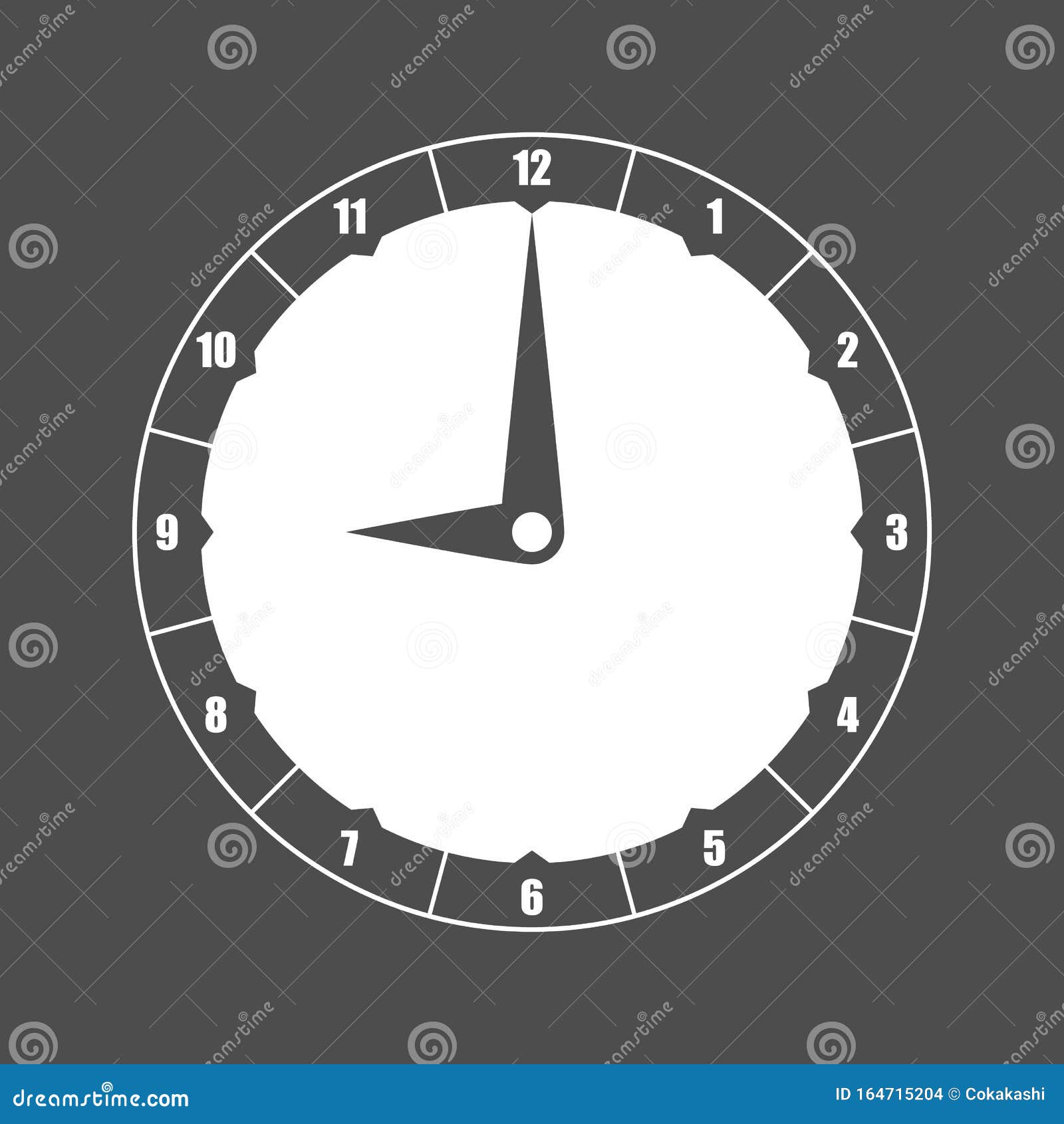 Clock Dial Vector. Precise and Simple Design, Minimalist Style, Black ...