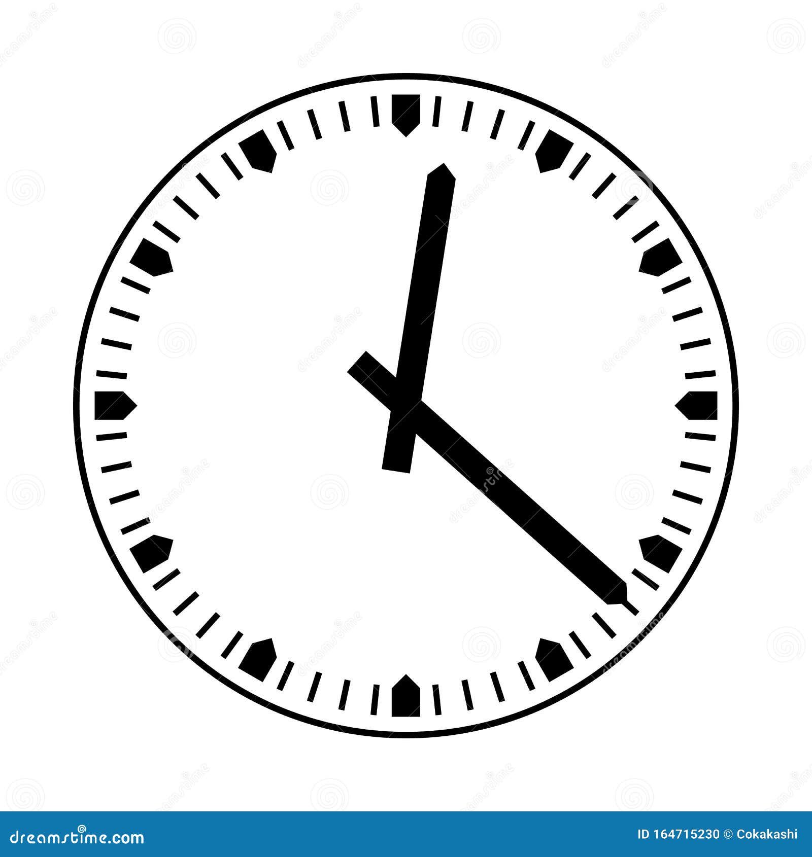 Clock Dial Vector. Precise and Simple Design, Minimalist Style, Black ...