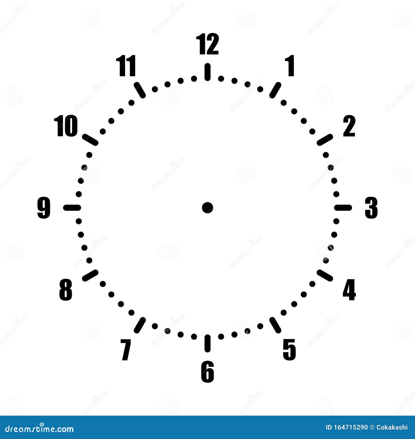 Clock Dial Vector. Precise and Simple Design, Minimalist Style, Black ...