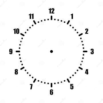 Clock Dial Vector. Precise and Simple Design, Minimalist Style, Black ...