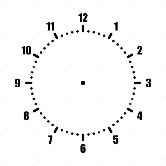 Clock Dial Vector. Precise and Simple Design, Minimalist Style, Black ...