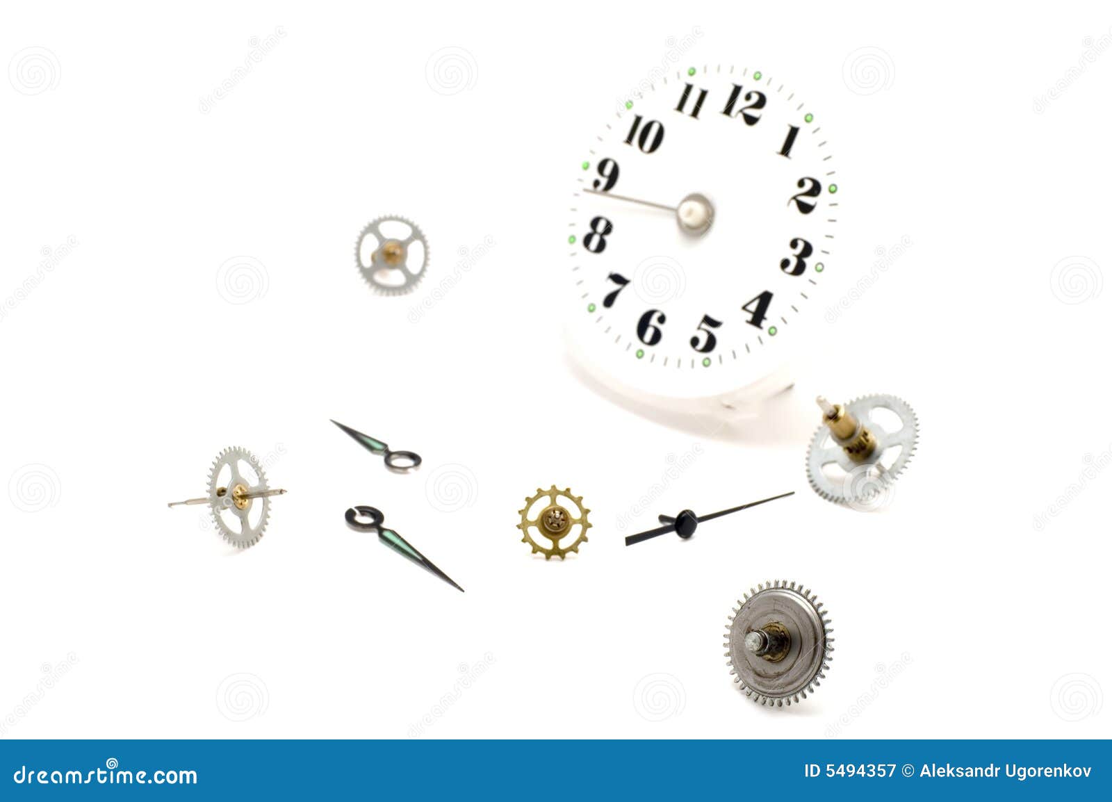 Clock Dial On White Background Stock Image - Image of device, gadget ...