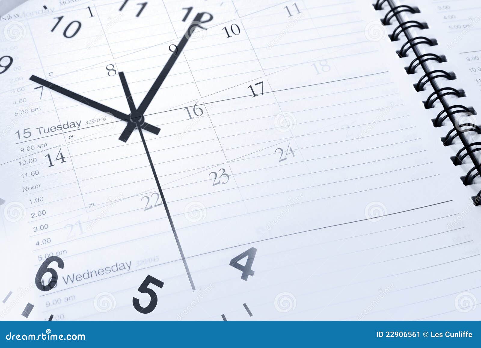 Clock and diary stock image. Image of concept, deadline - 22906561