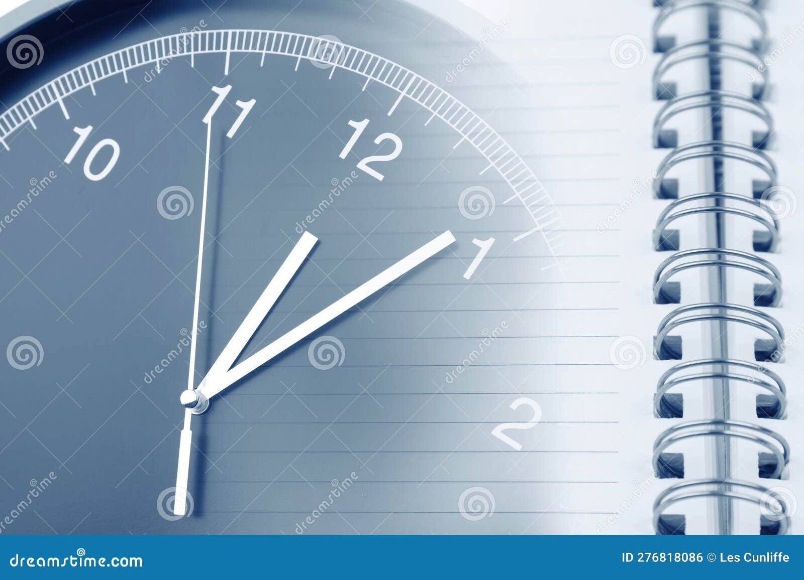 Clock and diary stock photo. Image of business, urgent - 276818086