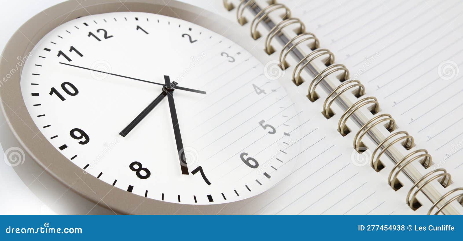 Clock and diary stock photo. Image of deadline, appointment - 277454938