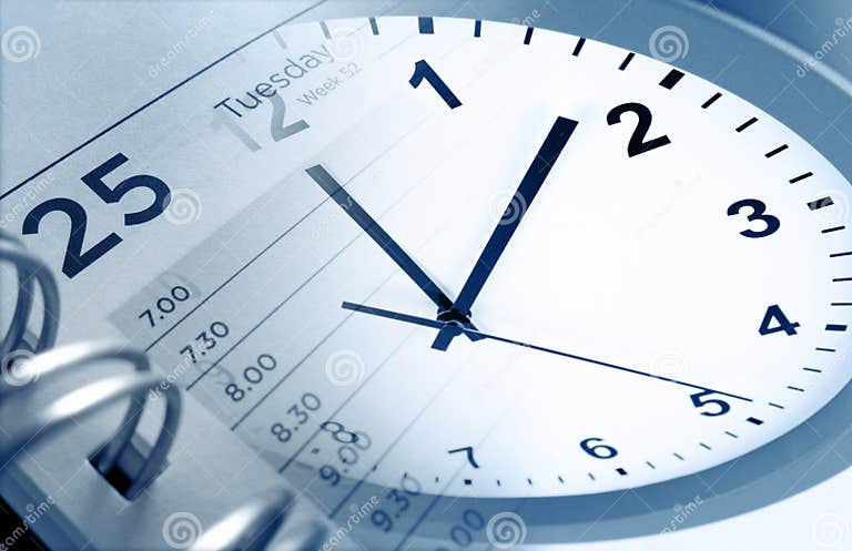 Clock and diary stock image. Image of numbers, meeting - 45540833