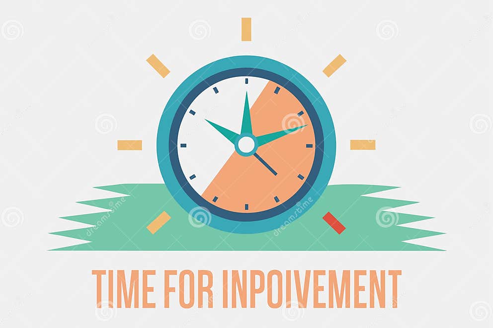 A Clock Displaying the Words Time for Improvement, Symbolizing the Need ...