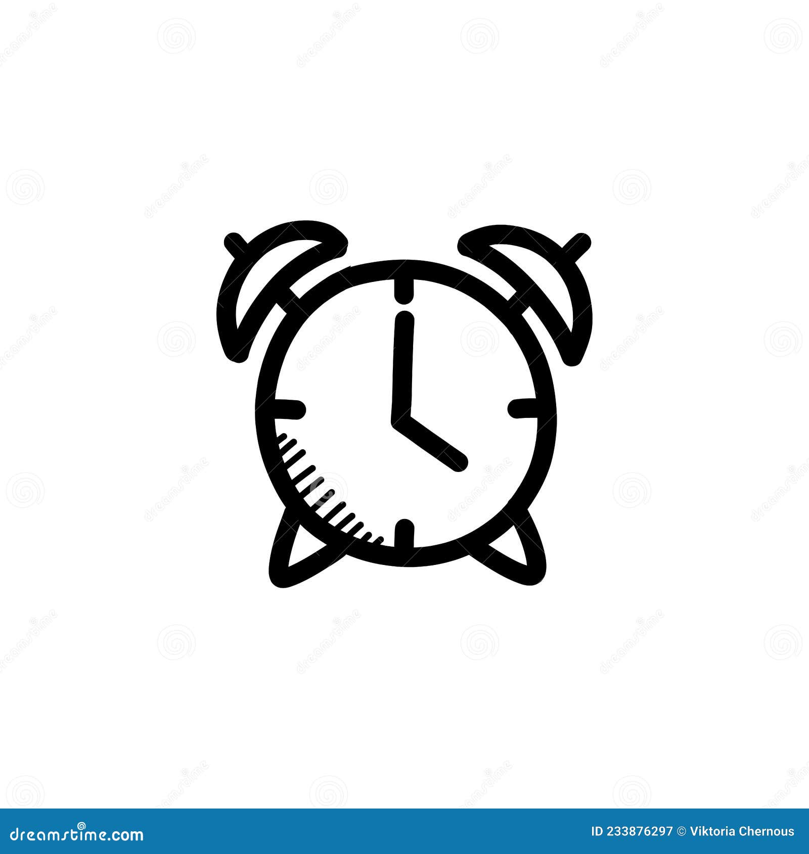 Clock Doodle Icon, Vector Color Line Illustration Stock Vector ...