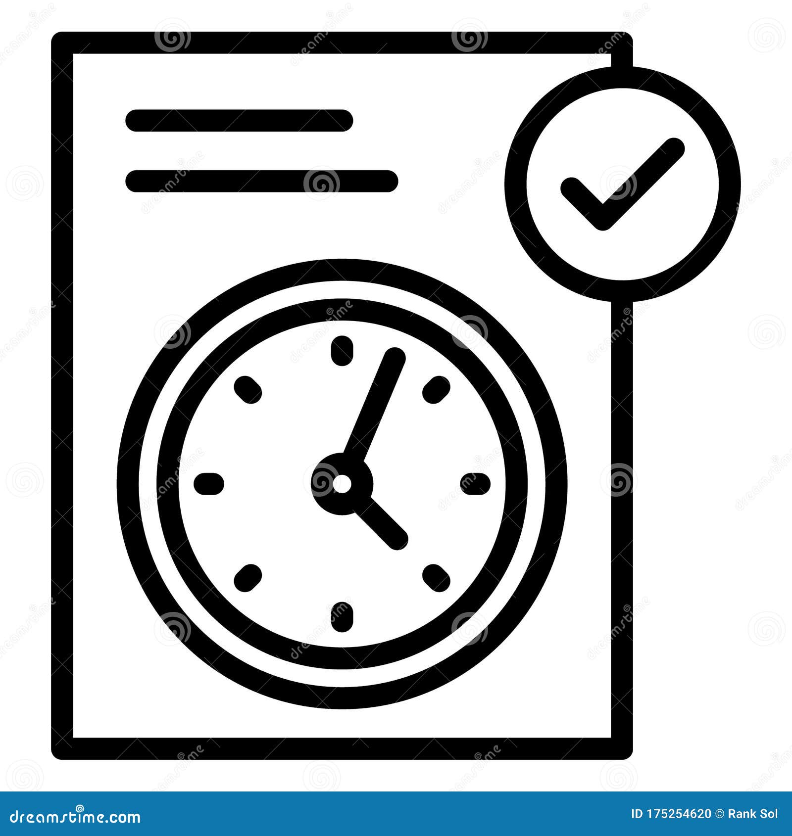 Clock Duration Vector Icon Which Can Easily Modify Stock Illustration