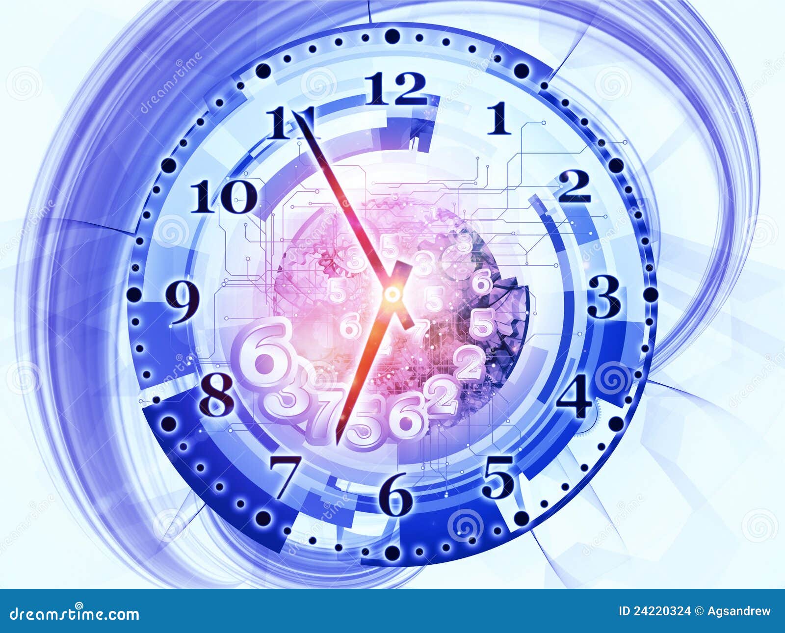 Clock dynamic stock illustration. Illustration of backdrop - 24220324
