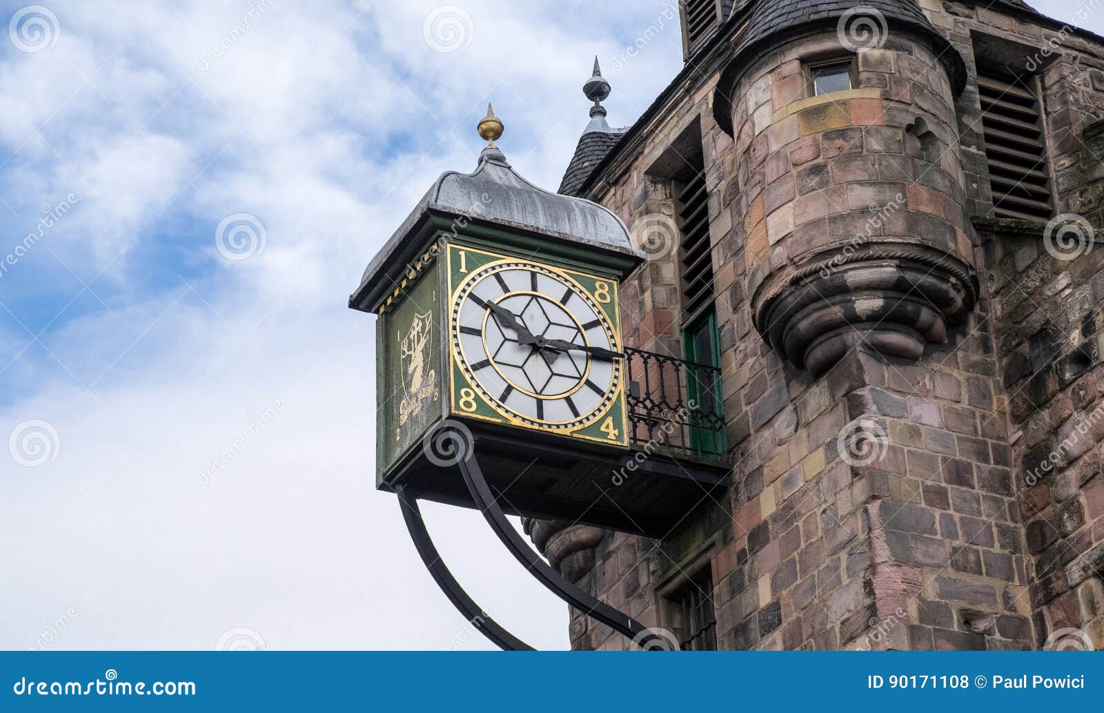 Clock - Edinburgh stock photo. Image of details, clock - 90171108