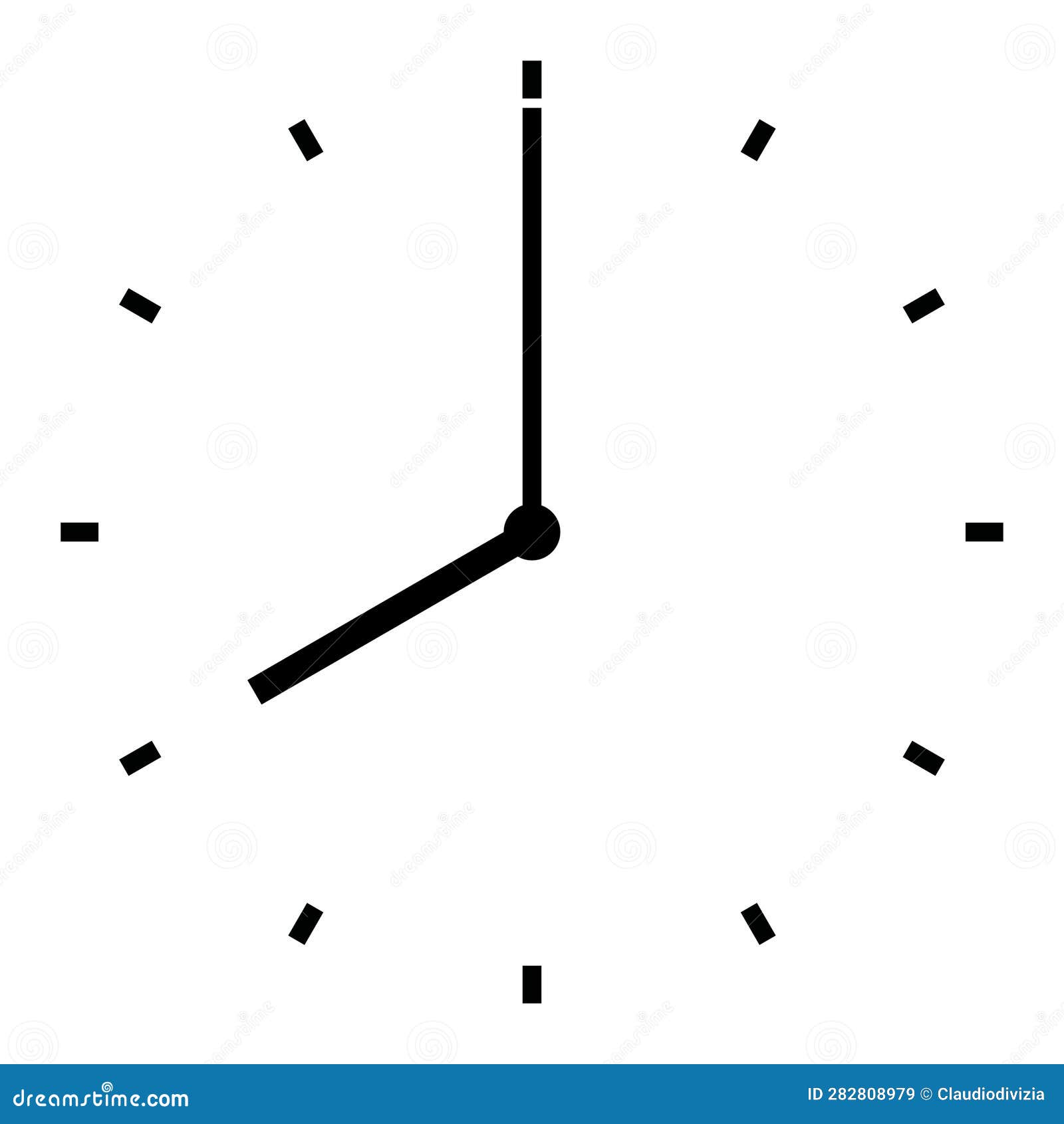Clock at eight stock vector. Illustration of twenty - 282808979