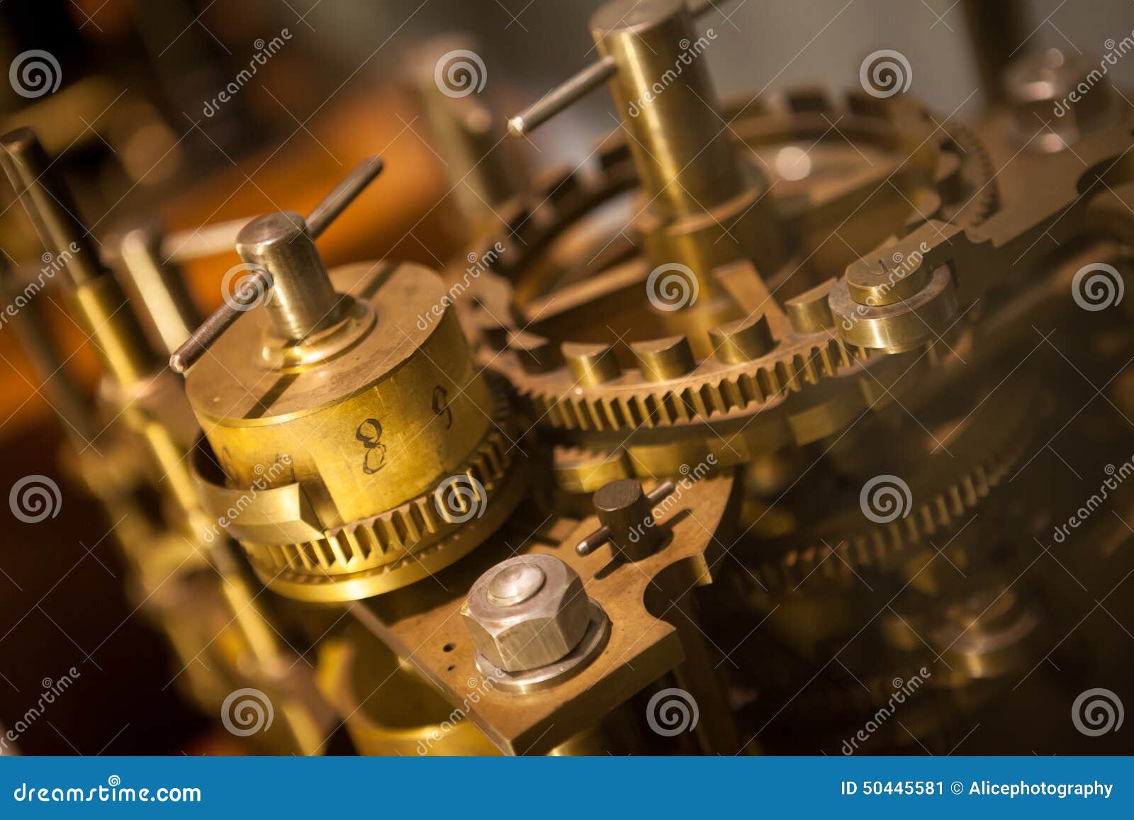 Clock Engine and Gear, Business Concept Team, Teamwork. Stock Image ...