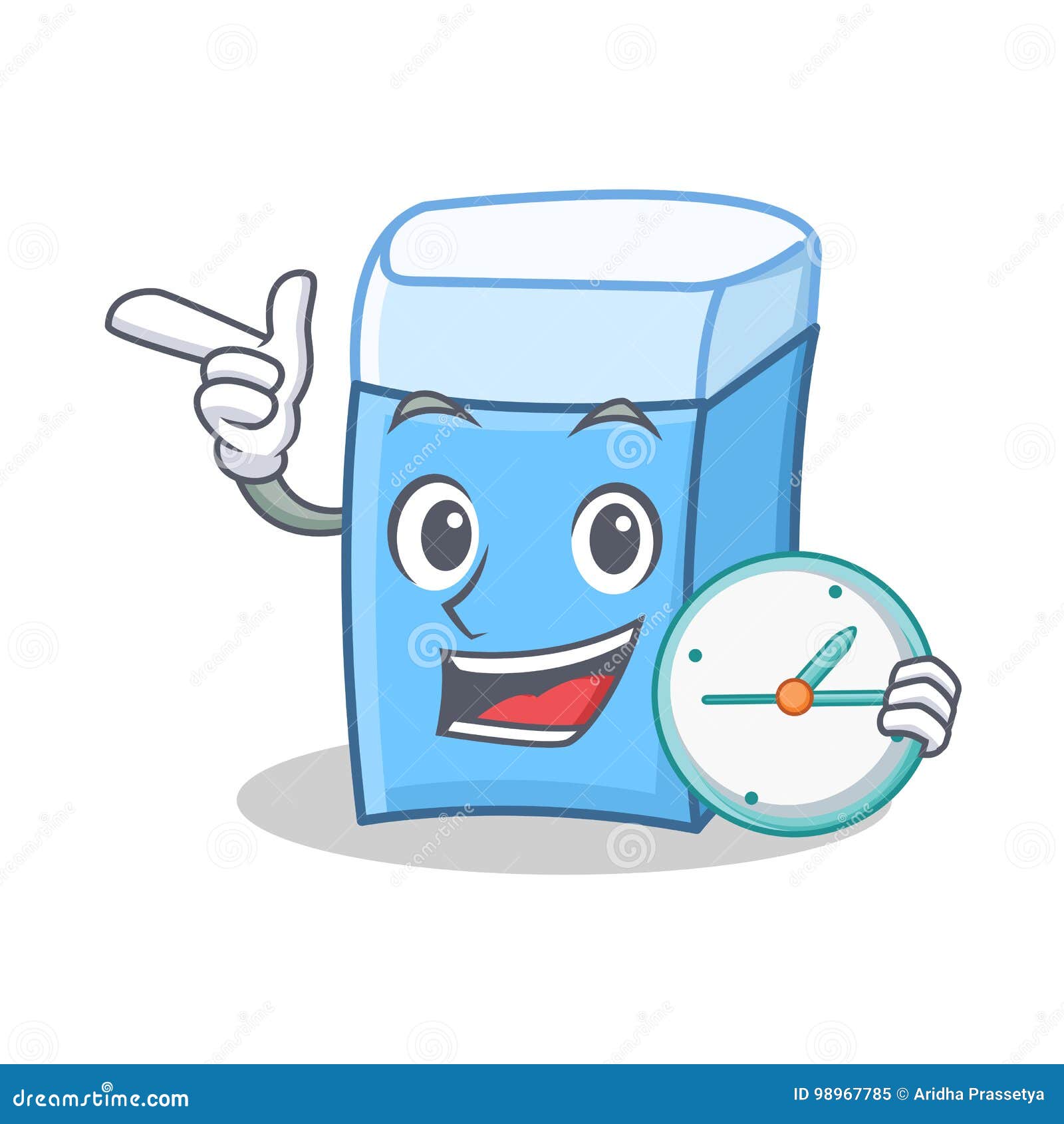 With Clock Eraser Character Mascot Style Stock Vector - Illustration of ...