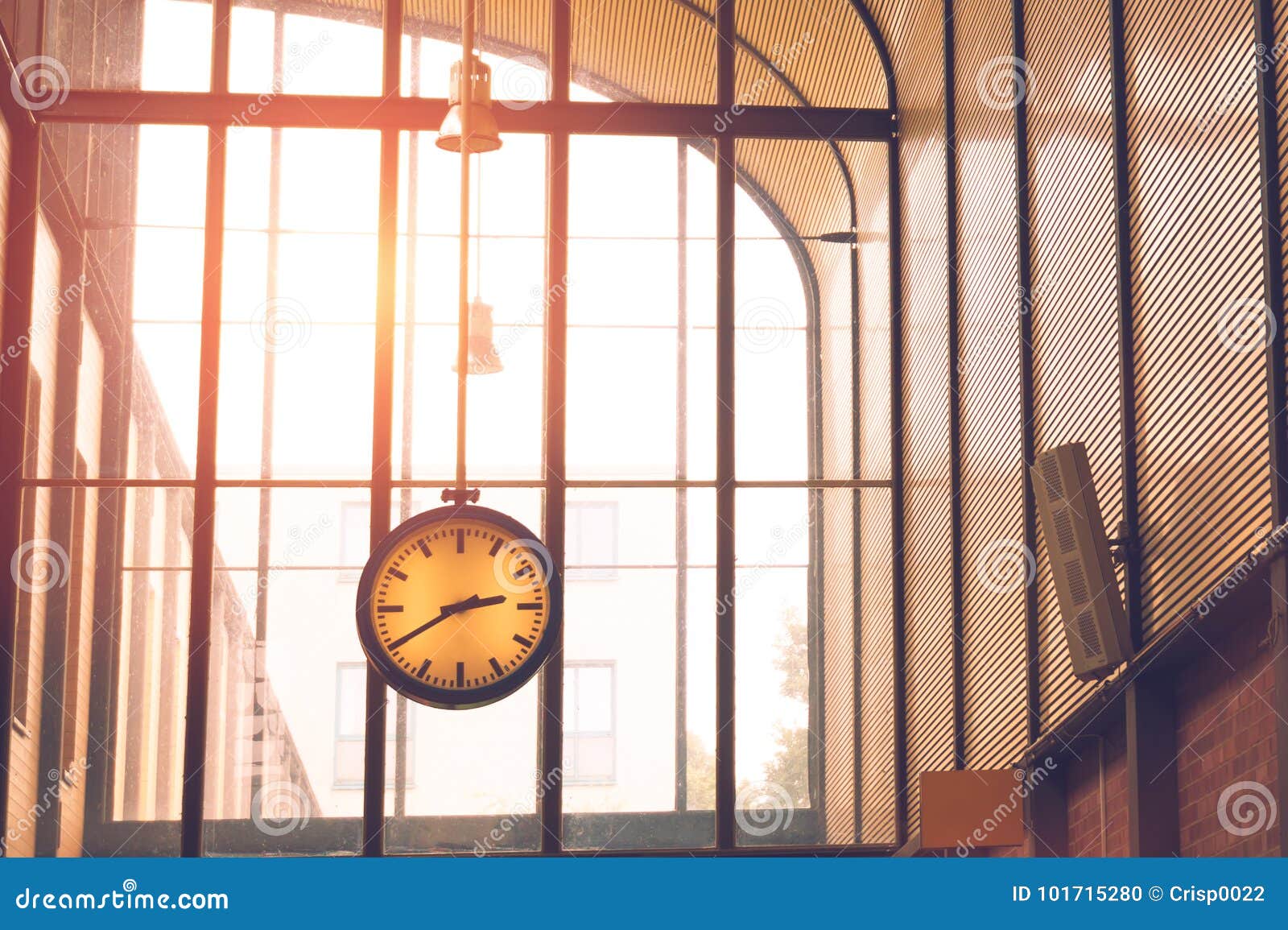 Clock at the exit stock photo. Image of entrance, passenger - 101715280