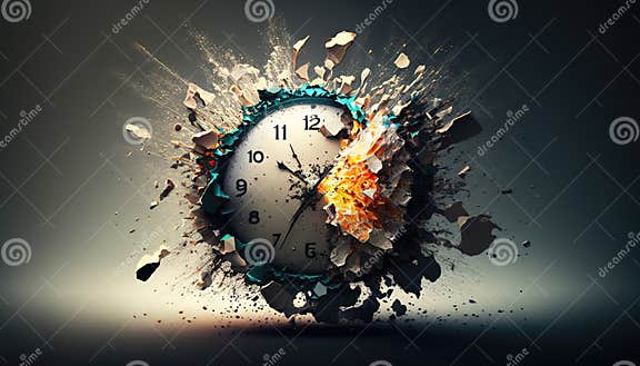 A Clock is Exploding, No Time Left in Life, Special Artwork, Generative ...
