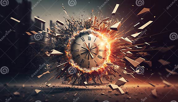 A Clock Exploding, Time is Running, Generative Ai Technology Stock ...