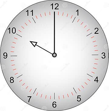 Clock face at 10 o clock stock vector. Illustration of hands - 4839719