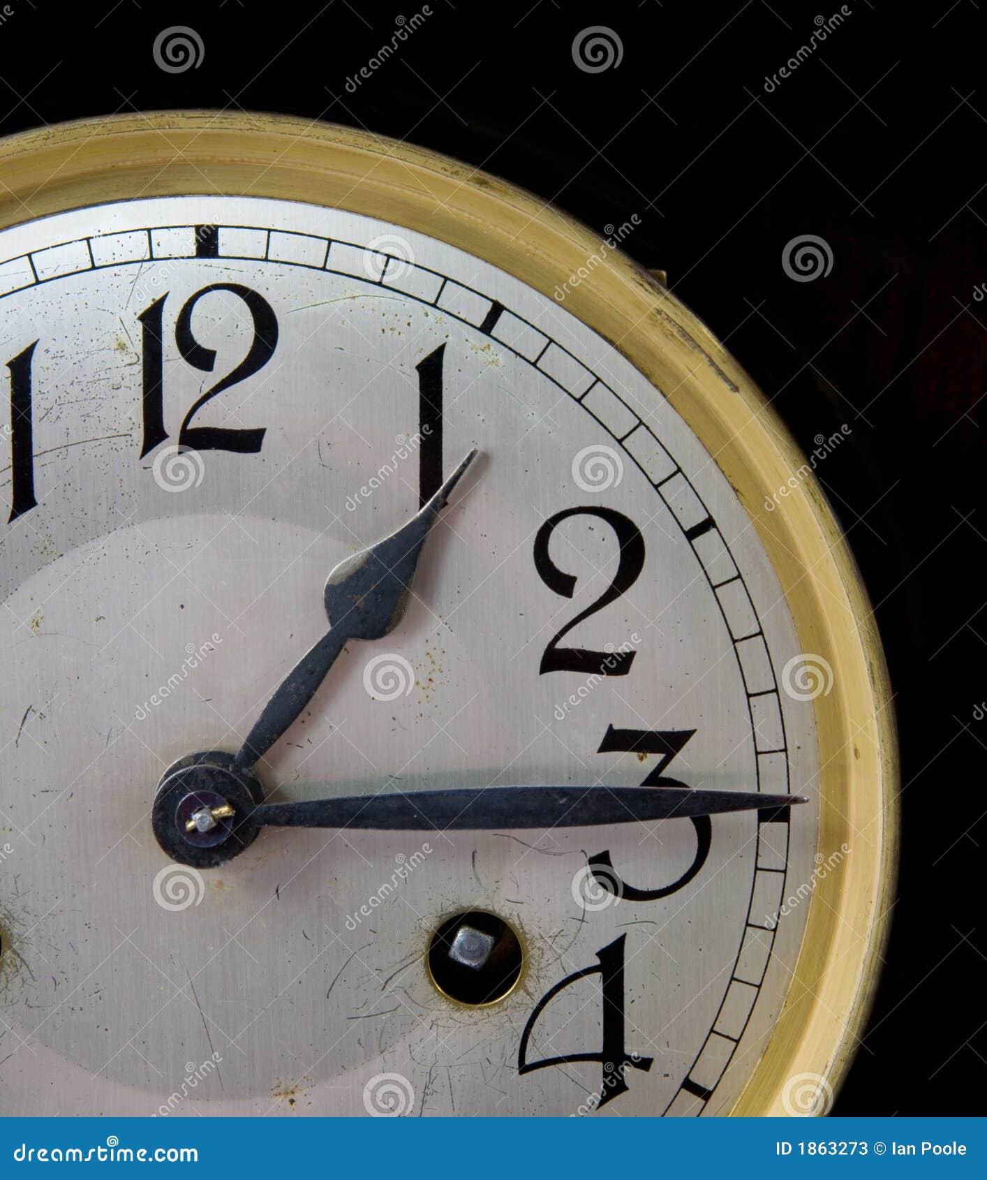 Clock face stock image. Image of seconds, worn, vintage - 1863273