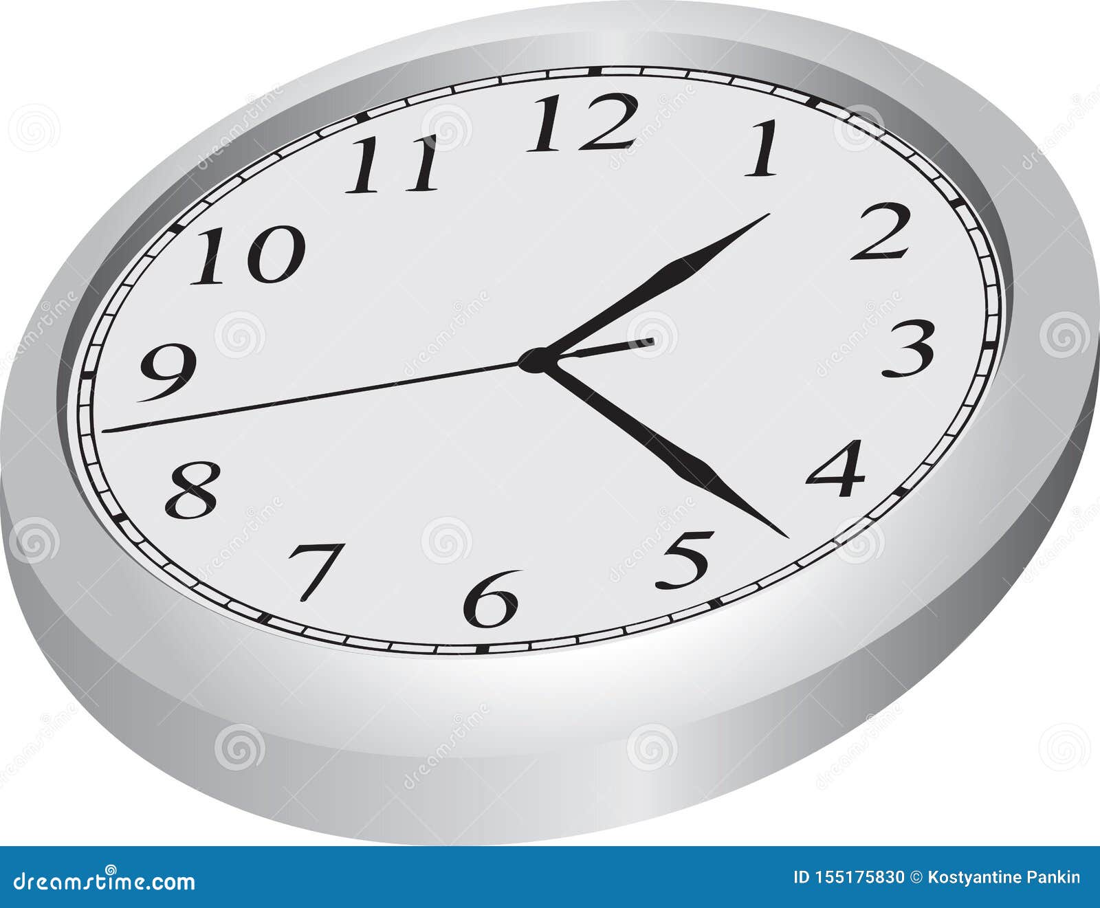 Clock face with arrows stock vector. Illustration of minute - 155175830