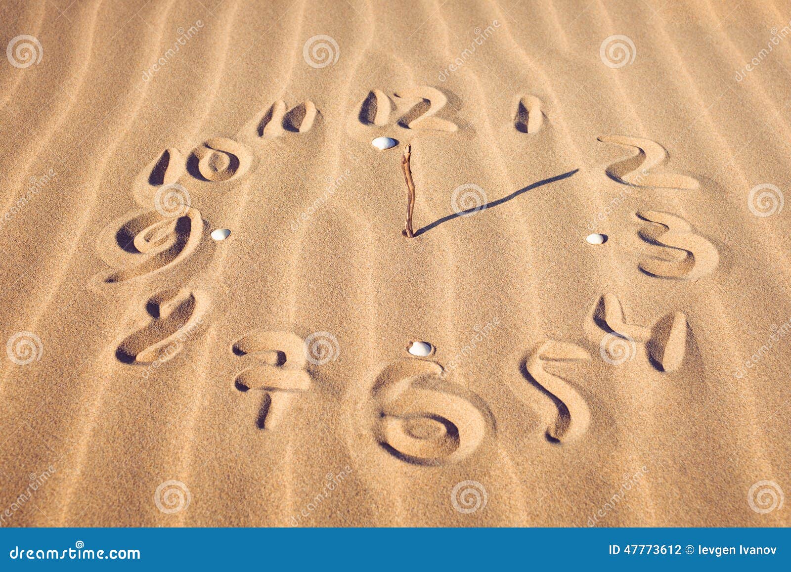 Clock face on beach stock photo. Image of face, clock - 47773612