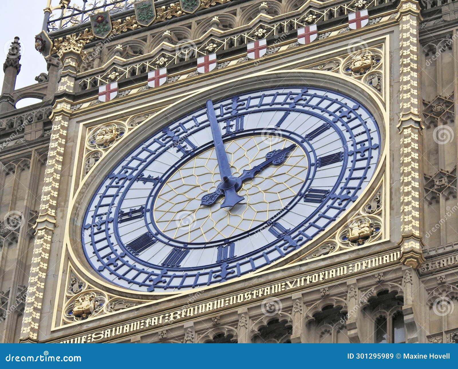 The clock face of Big Ben stock image. Image of dome - 301295989