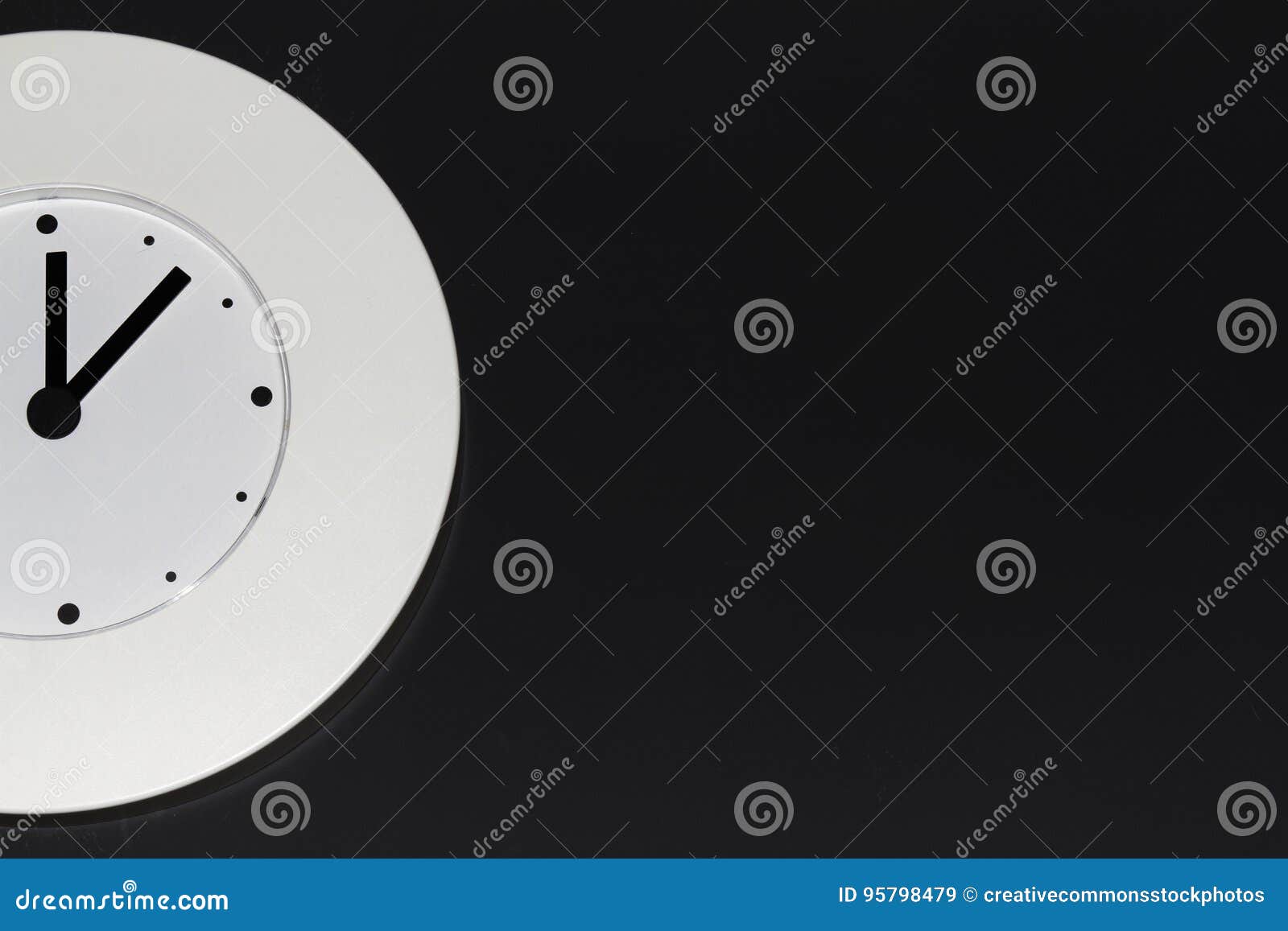 Clock Face On Black Picture. Image: 95798479