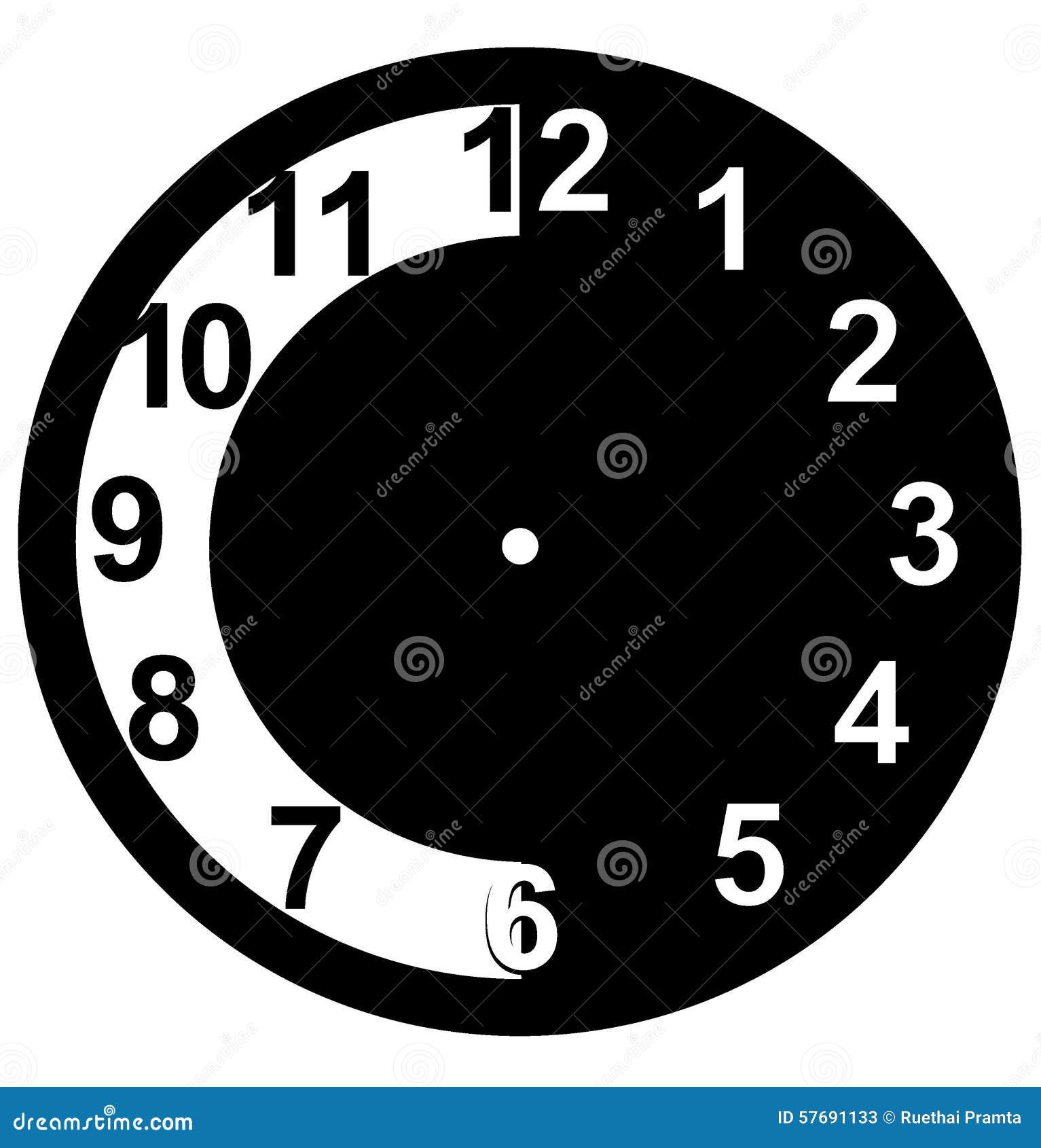 Clock Face Blank Icon Design. Stock Vector - Illustration of arrow ...