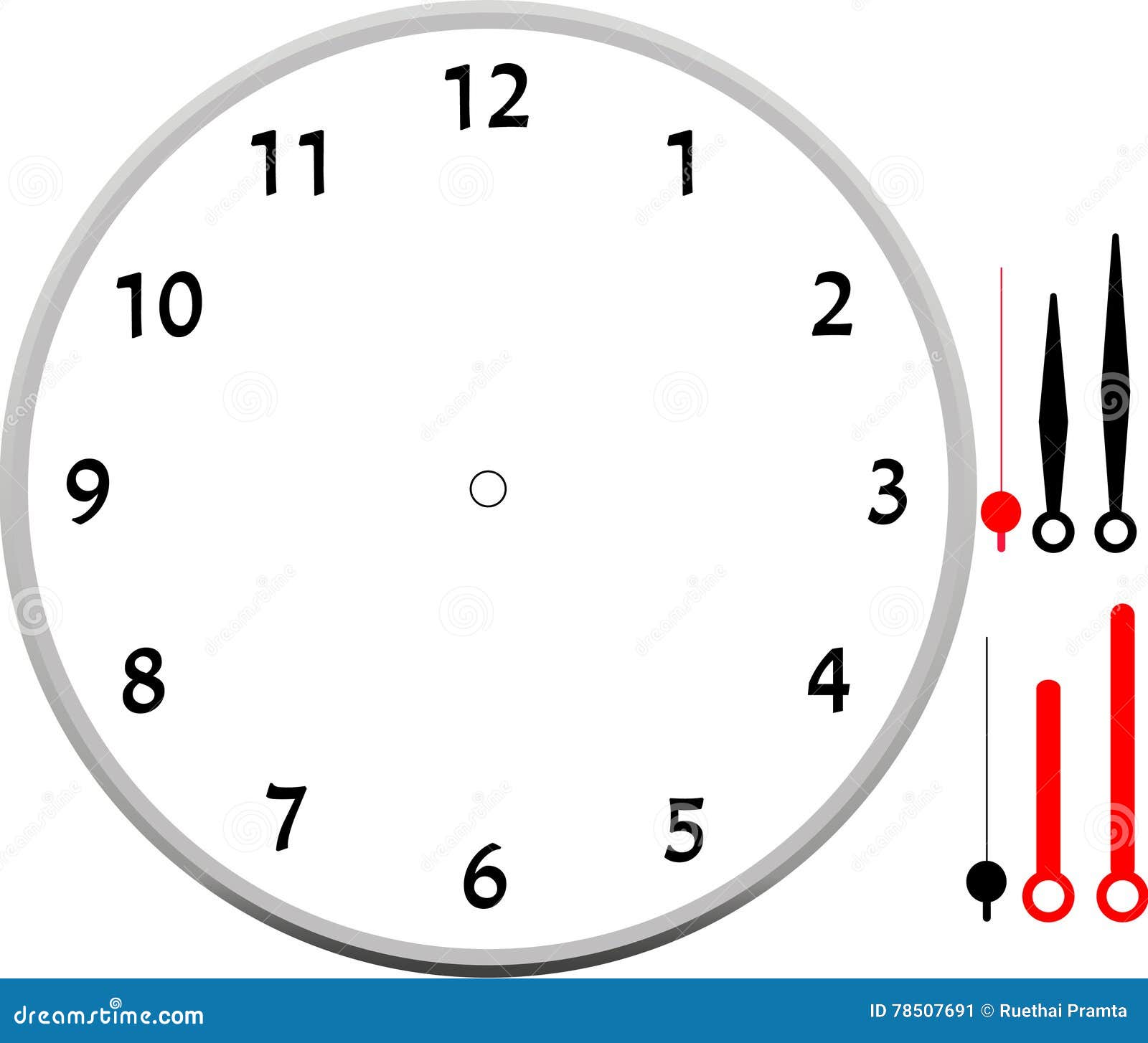 Clock Face Blank Icon Design. Stock Vector - Illustration of blank ...