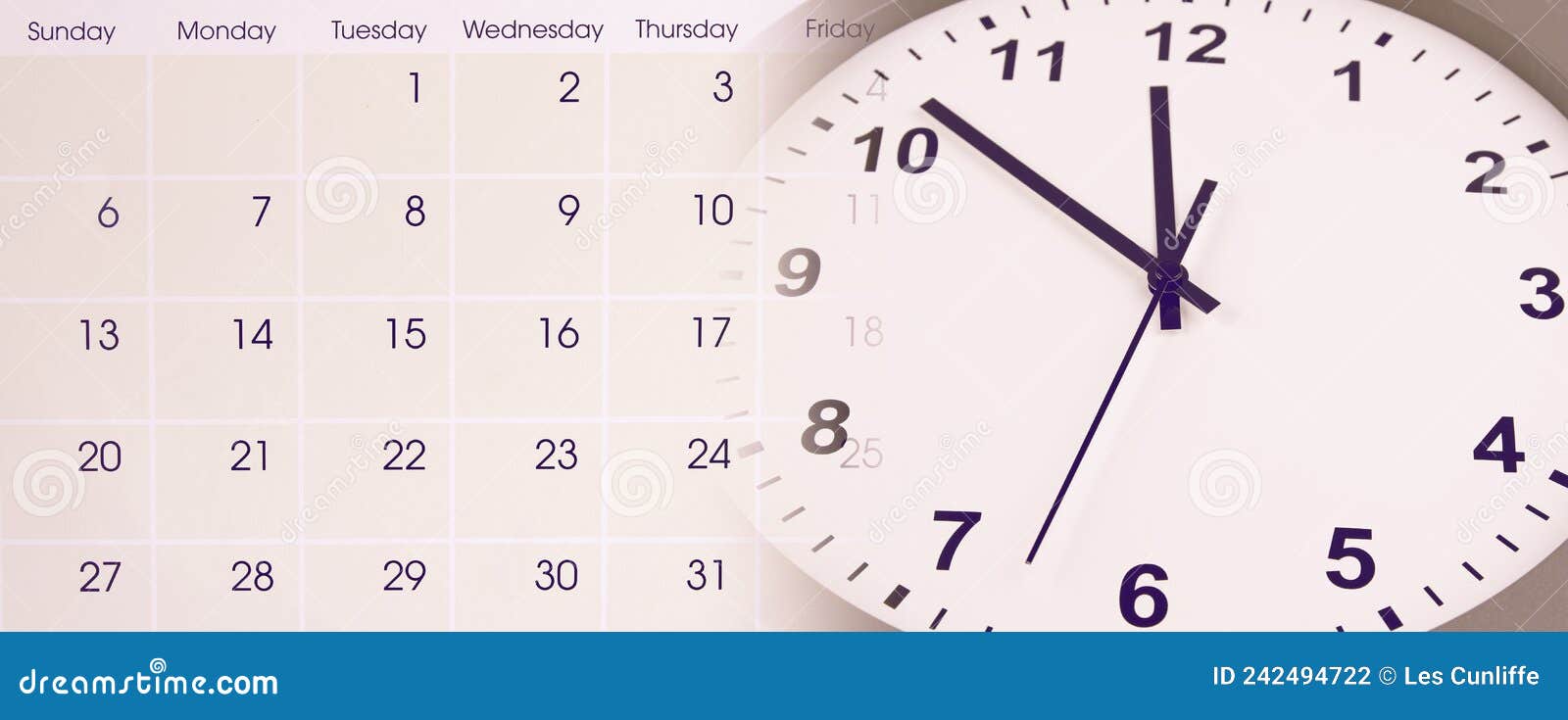 Clock and calendar stock photo. Image of accuracy, idea - 242494722