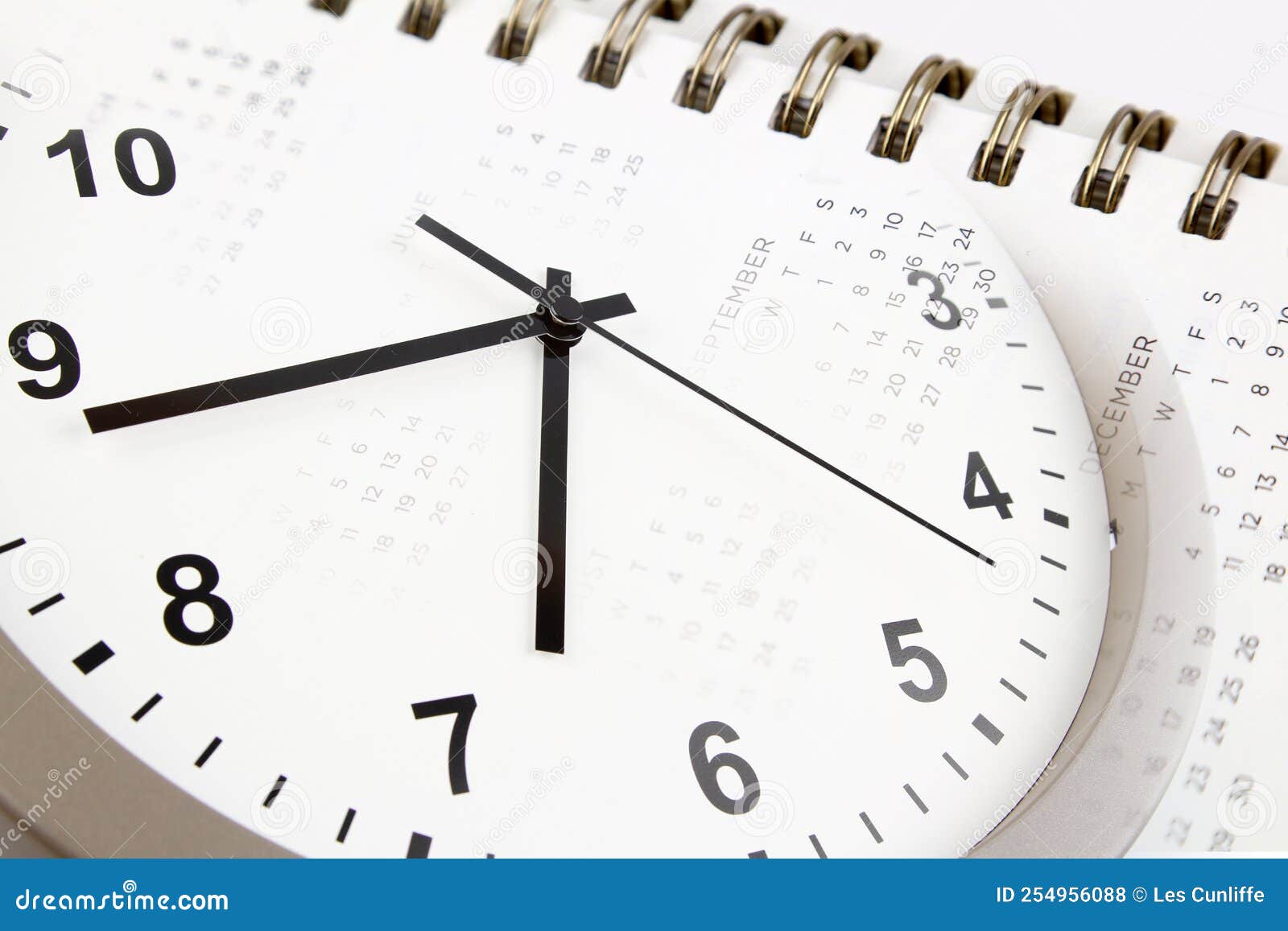 Clock and calendar stock photo. Image of concept, hour - 254956088