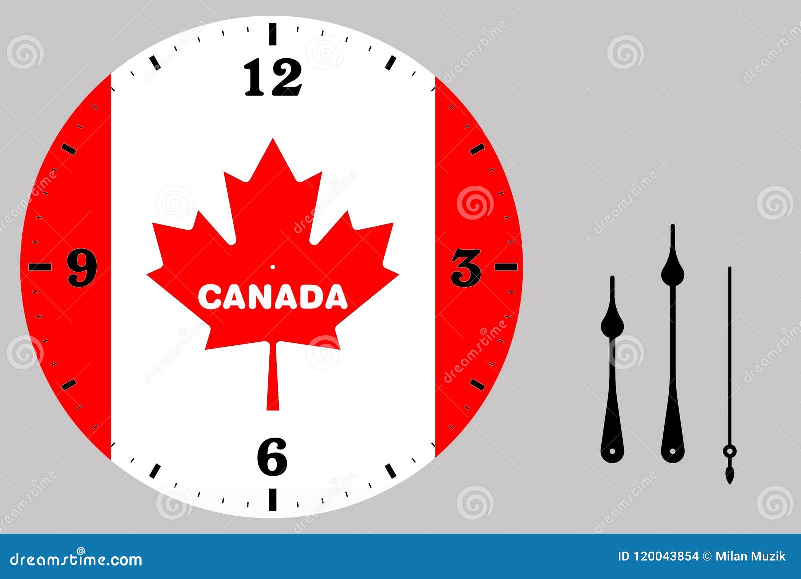 Clock Face - Canada stock illustration. Illustration of dial - 120043854