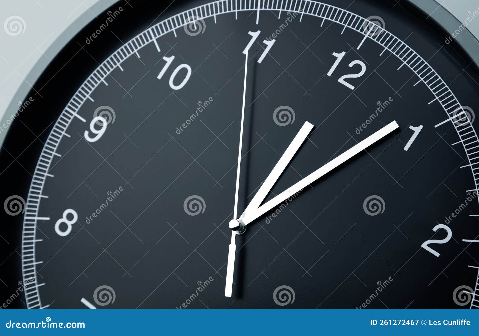 Clock face close-up stock image. Image of closeup, midday - 261272467