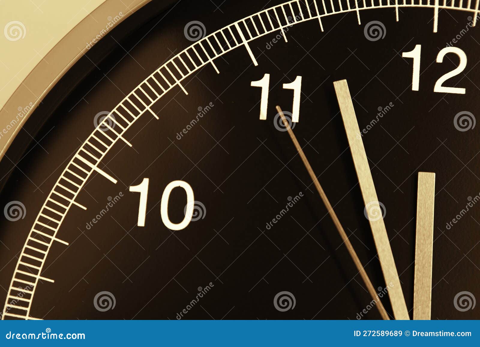 Clock face close-up stock image. Image of timer, midday - 272589689