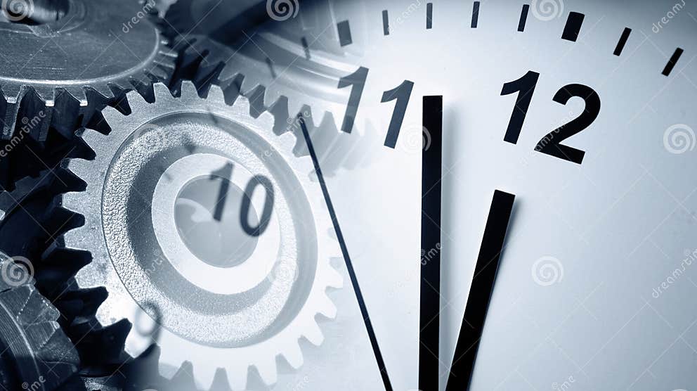 Clock and cogs stock image. Image of mechanism, bonding - 215269239