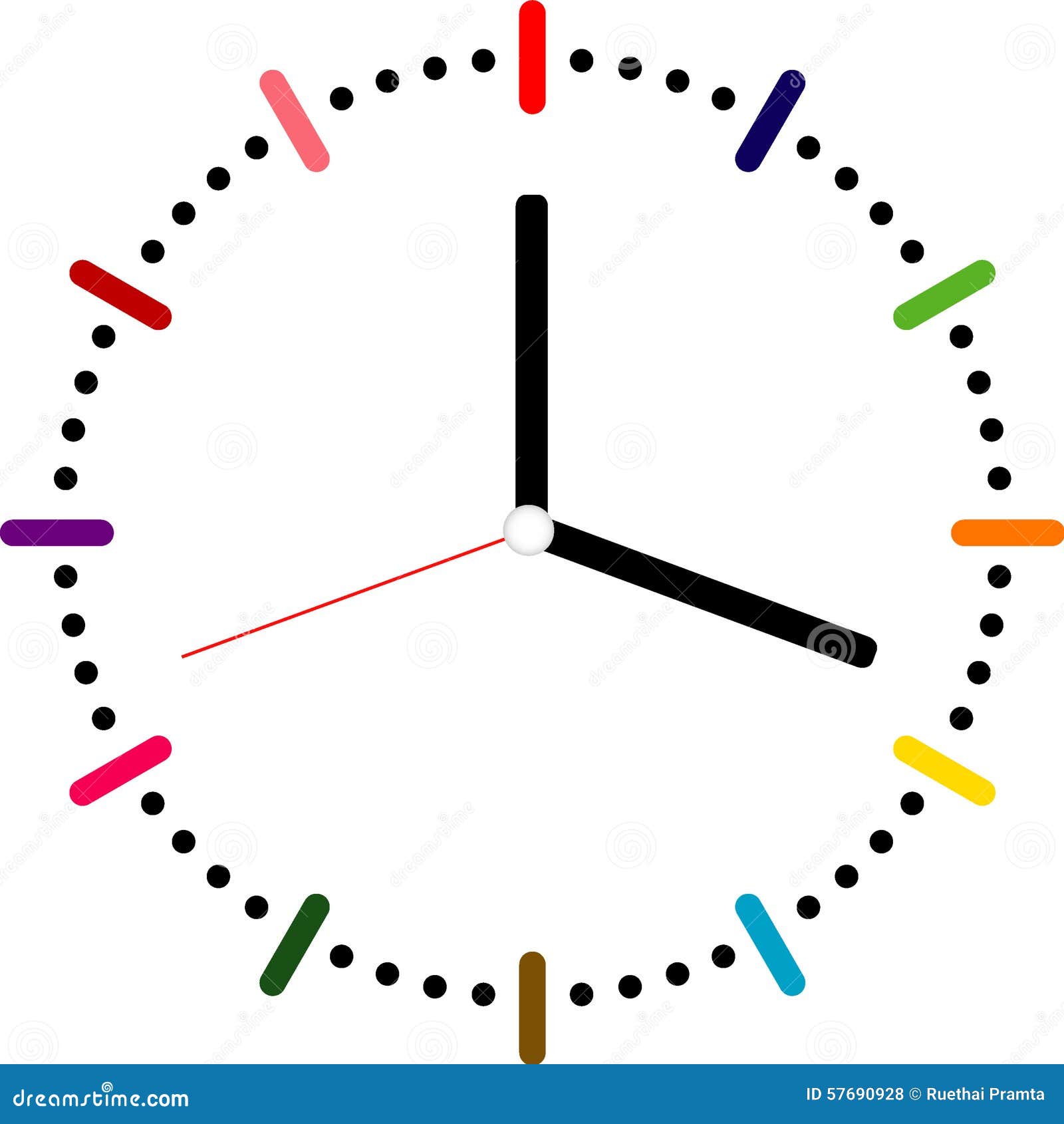 Clock face stock vector. Illustration of face, arrow - 57690928