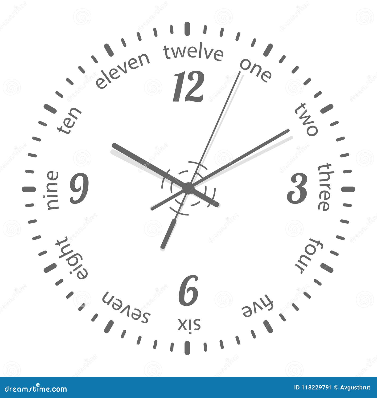 Clock Face. Dial Plate. Cartoon Vector | CartoonDealer.com #118229791