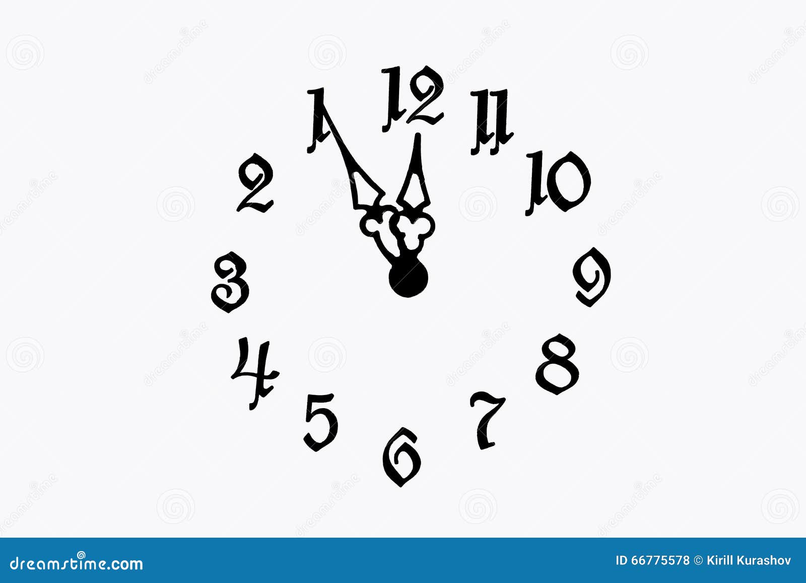 Clock face stock photo. Image of minute, hand, abnormal - 66775578